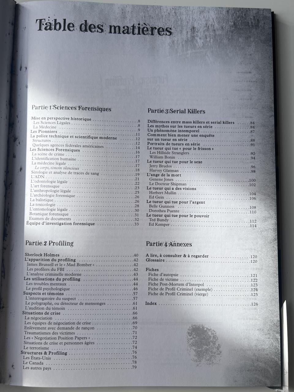 CTHULHU: Forensic, Profiling&Serial killers .:. Grenier du Geek