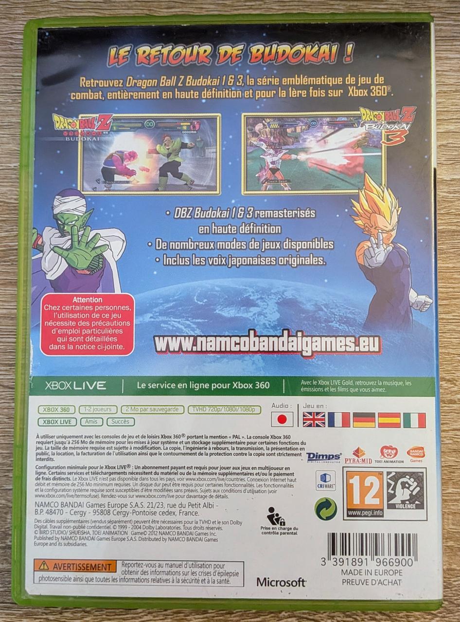 Dragon Ball Z Budokai Hd Collection Xbox 360 .:. Grenier du Geek
